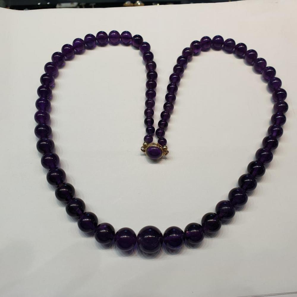 Amethyst Bead Necklace Db Gems